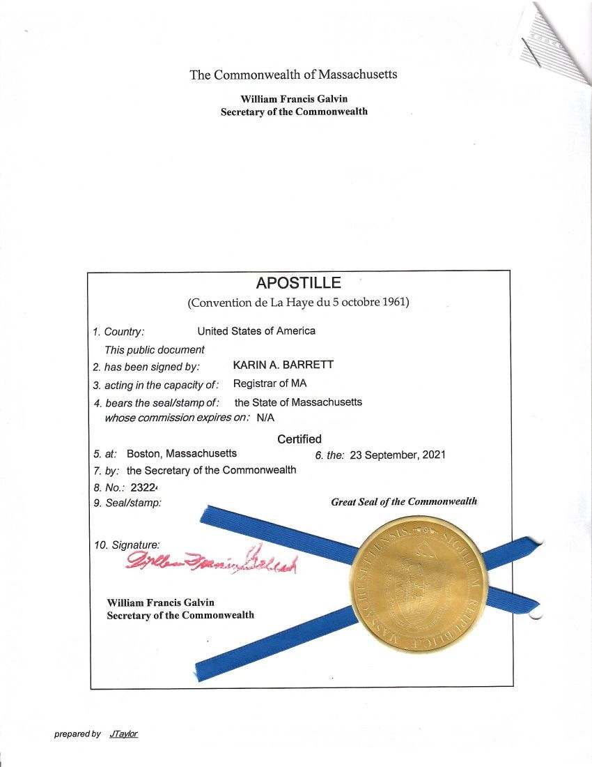 The Walkthrough Massachusetts Apostille